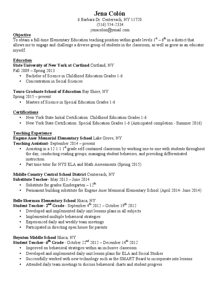 Resume Spring 2016 | PDF