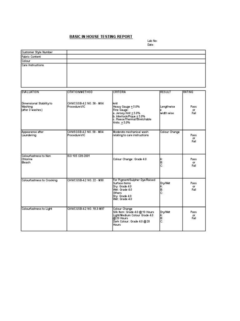 Basic in House Testing Report Aug 27th | PDF