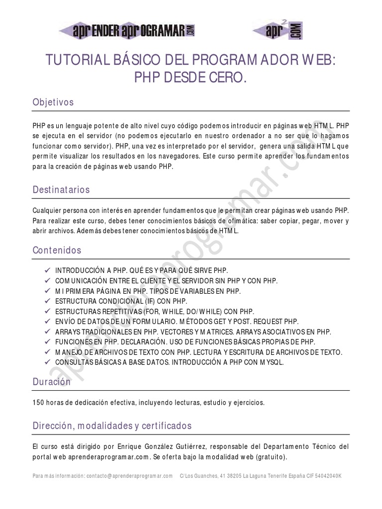 PHP | PDF | Servidor web | Internet y web