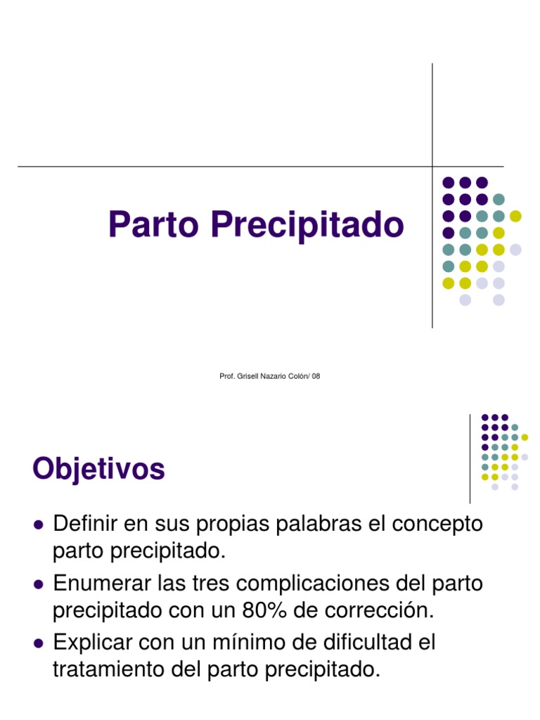 Definición y Tratamiento del Parto Precipitado | PDF | Parto | La salud ...