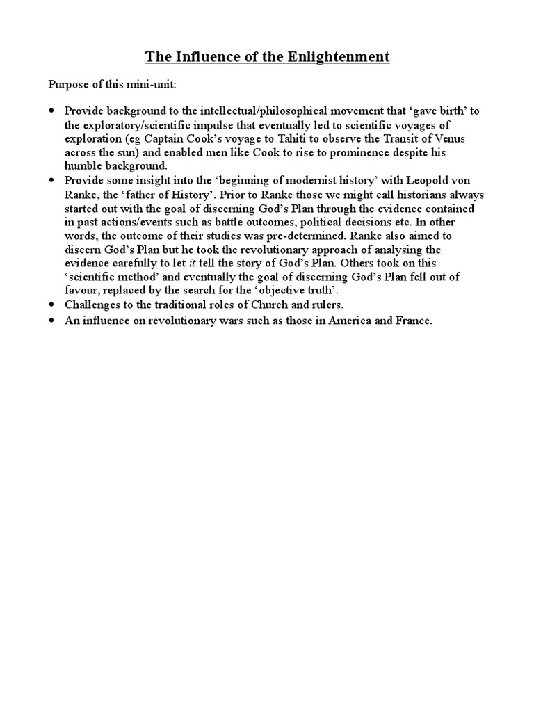 Impact of Enlightenment on Modern Society | PDF | Age Of Enlightenment ...