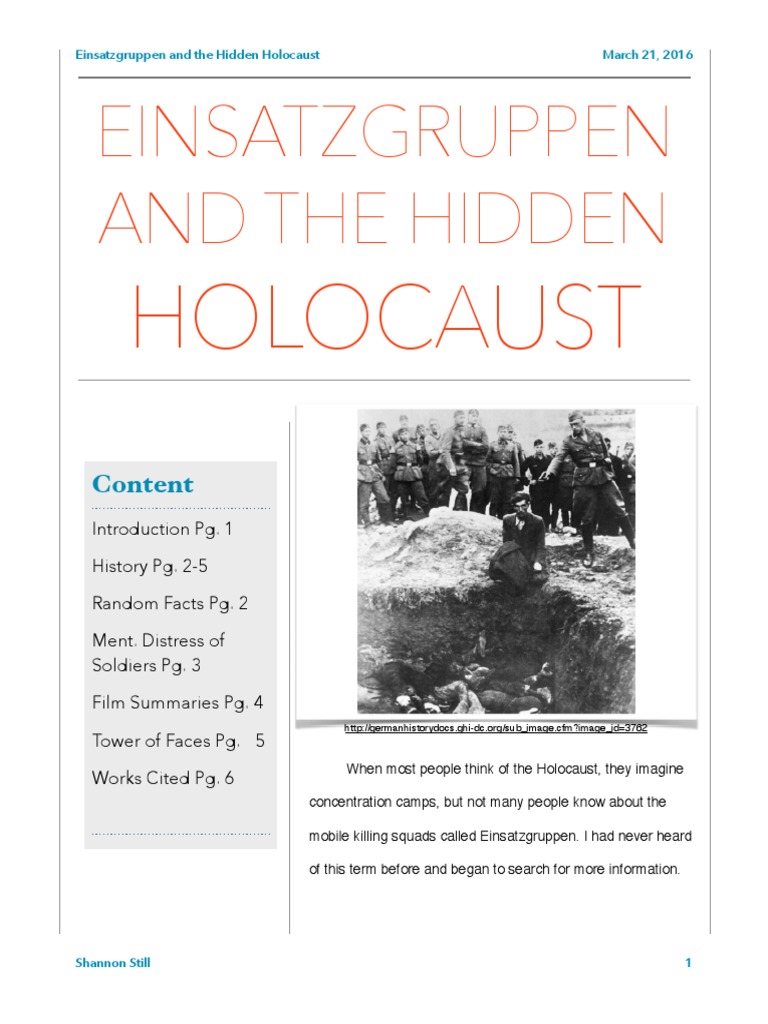 Einsatzgruppen: The Mobile Killers of the Holocaust | PDF | The ...