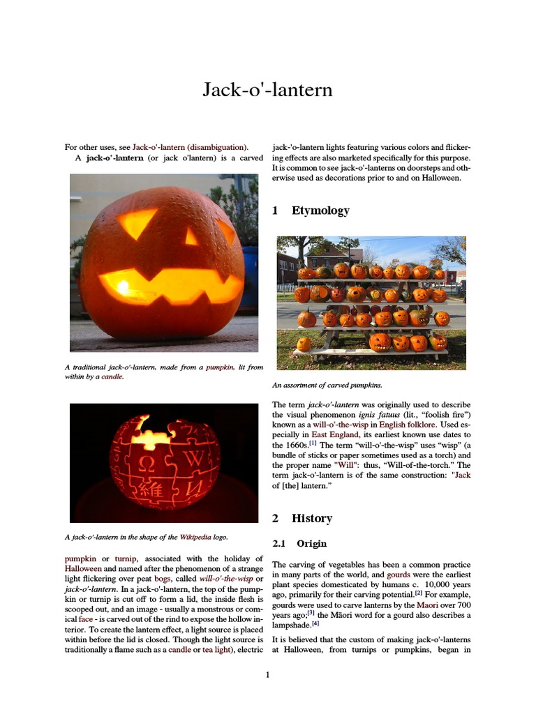 Jack O' Lantern PDF | PDF | Religion And Death | Celtic Folklore