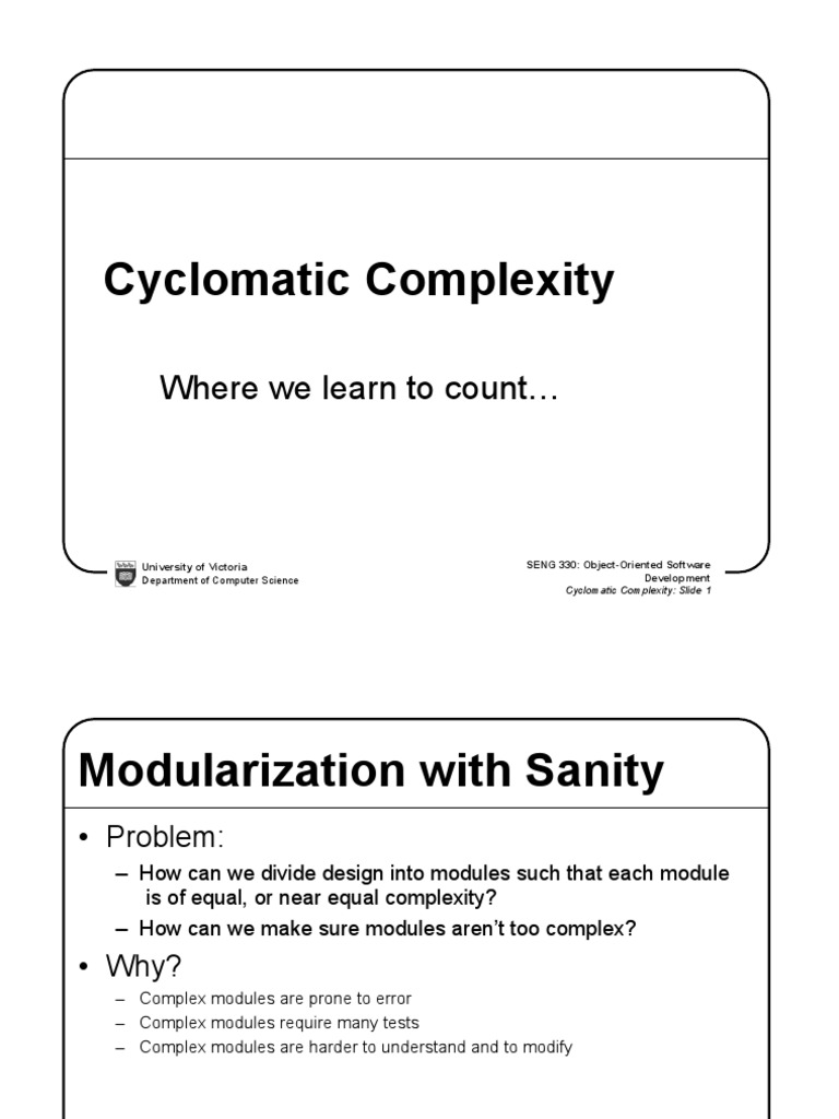 Cyclomatic Complexity Pdf Computational Complexity Theory