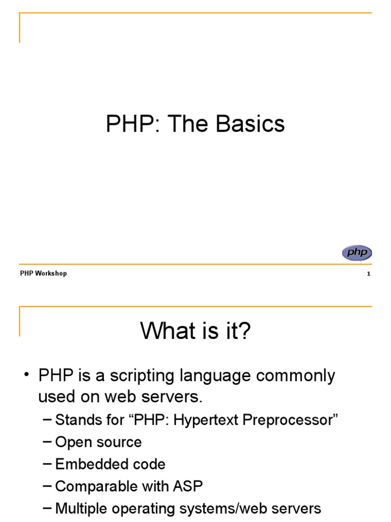 01 Basics | PDF | Php | Software Engineering