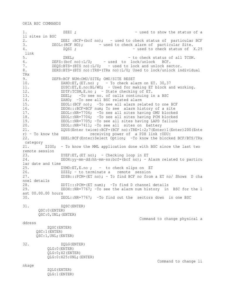 Alarm Nokia Command | PDF | Network Protocols | Networking Standards