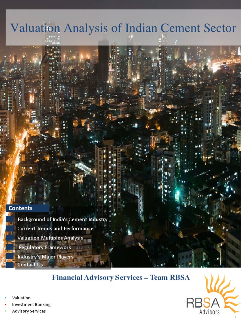 RBSA Indian Cement Industry Analysis | PDF | Cement | Taxes