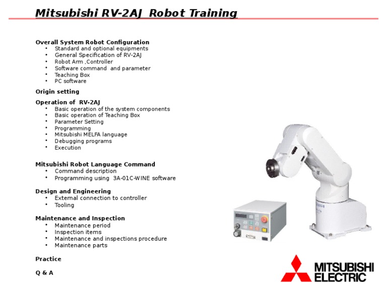 Mitsubishi RV-2AJ Robot Training Cource (CIAST) | PDF