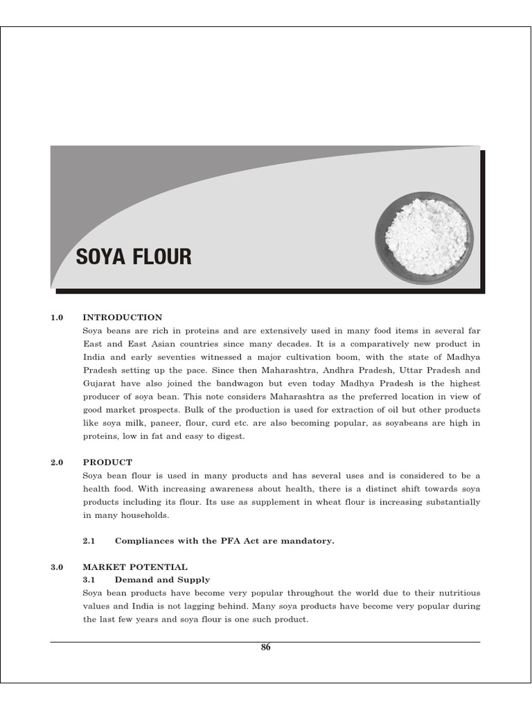 Soya Flour Mill Project | PDF | Soybean | Expense