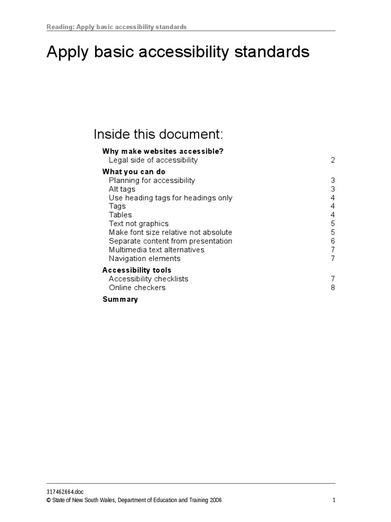 Apply Basic Accessibility Standards | PDF | Accessibility | Html Element