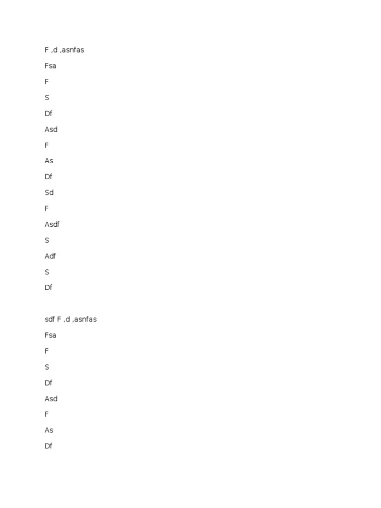 F, D, Asnfas Fsa F S DF Asd F As DF SD F Asdf S Adf S DF | PDF