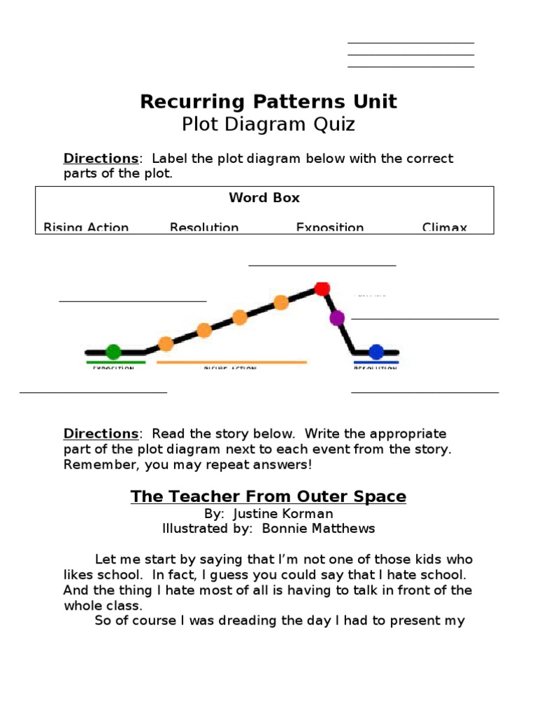 Plot Diagram Quiz Regular | PDF | Leisure