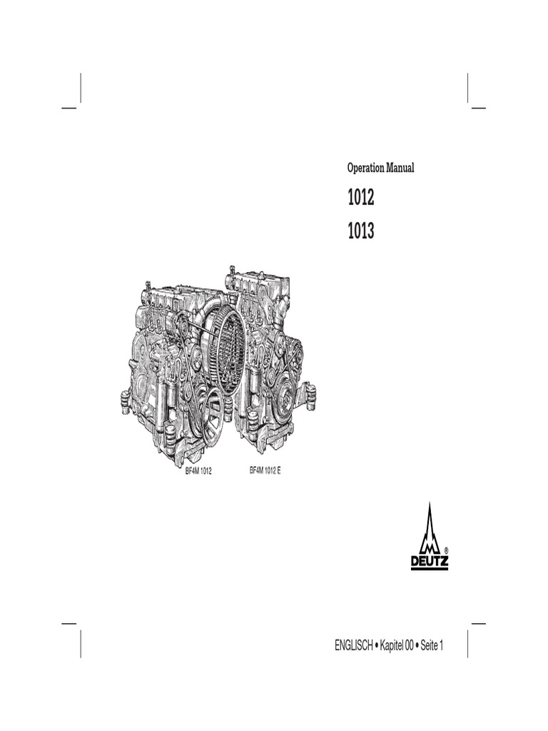 Om Deutz 1013 PDF | PDF | Motor Oil | Turbocharger