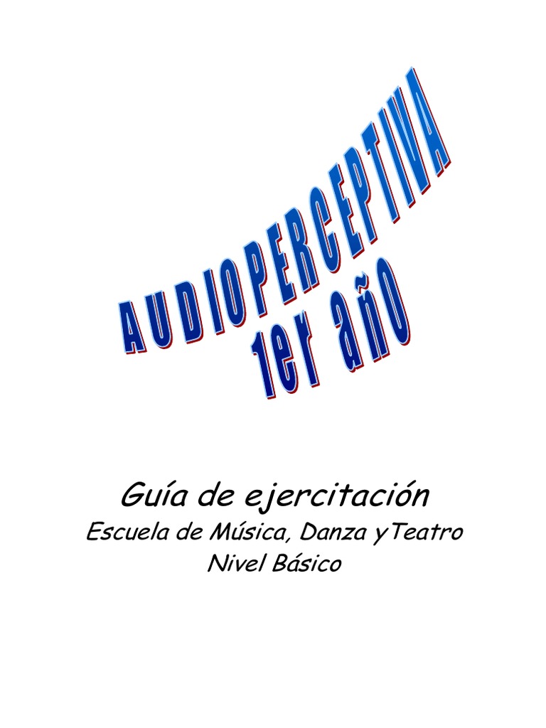Cuadernillo Audioperceptiva 1ro PDF | PDF