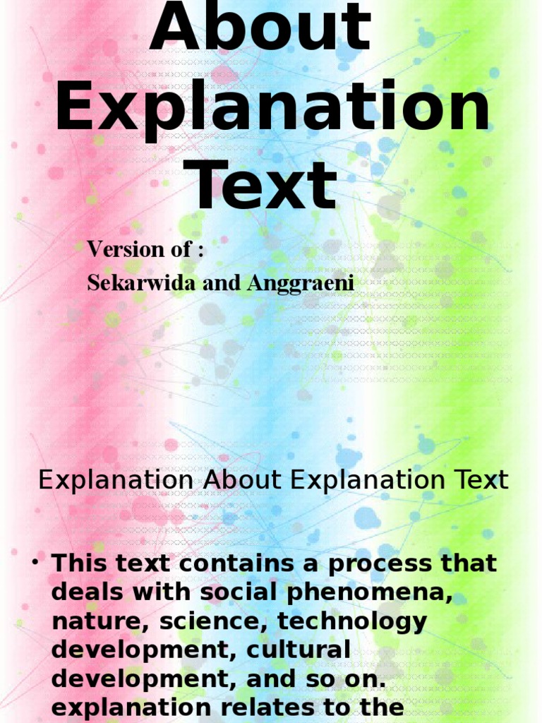Explanation About Explanation Text | PDF | Rainbow | Sunset