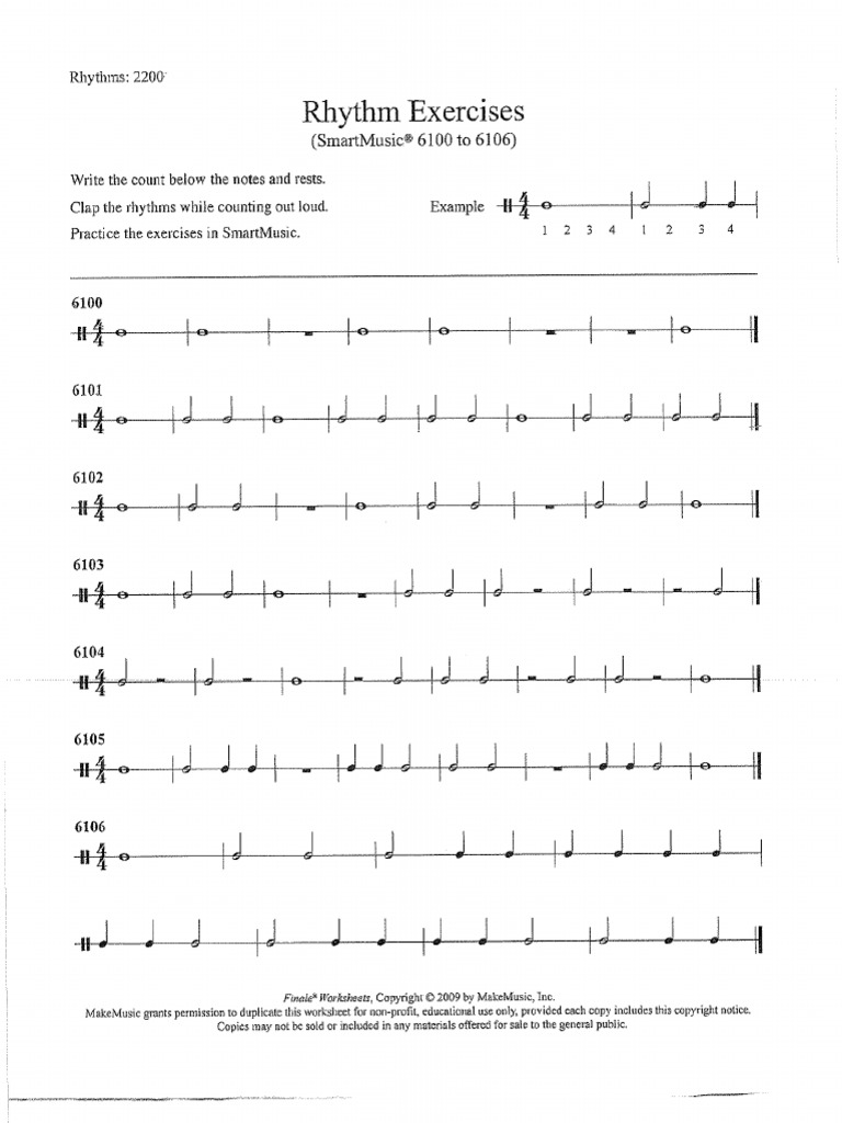 Rhythm Exercises PDF | PDF