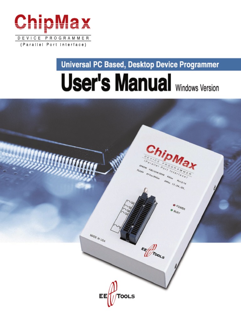 ChipMax Manual | PDF | Microcontroller | Flash Memory