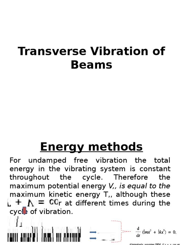 Transverse Vibration of Beams1 | PDF