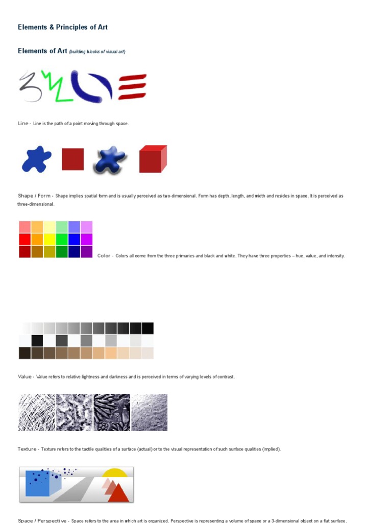 Elements & Principles of Art | PDF