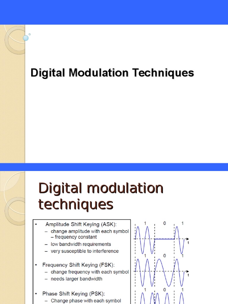 Digital Modulation | Modulation | Telecommunications Engineering