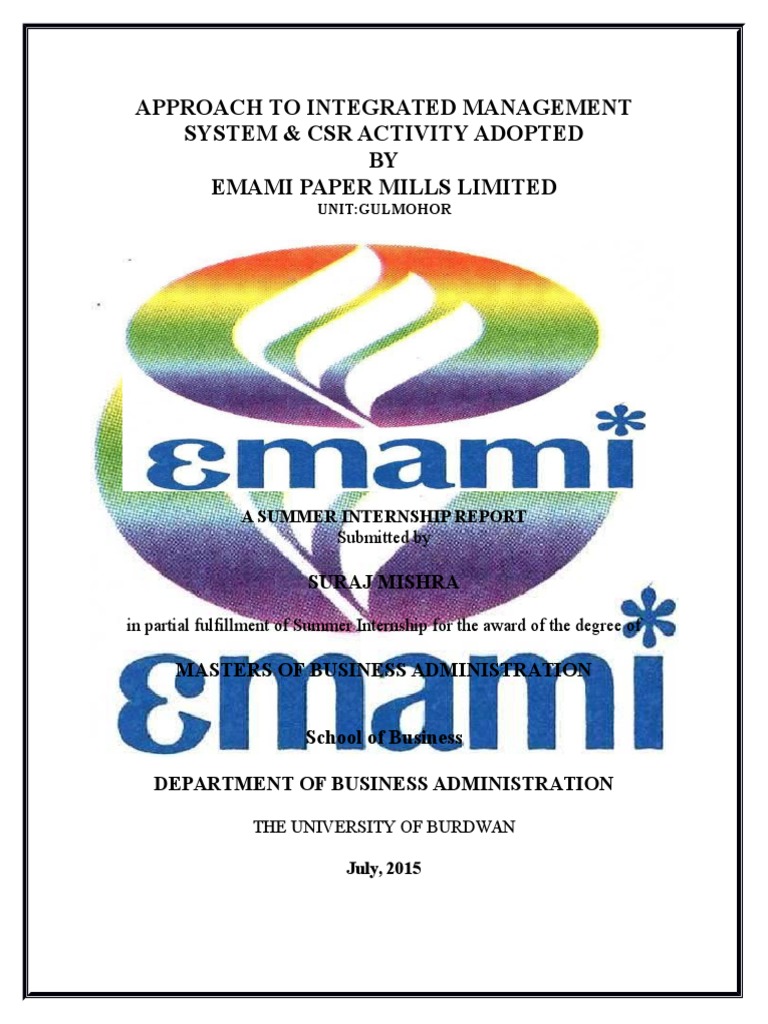 Emami Paper Mills | PDF