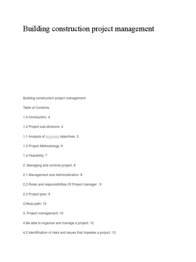 Construction Project Management Guide | PDF | Project Management | Risk ...