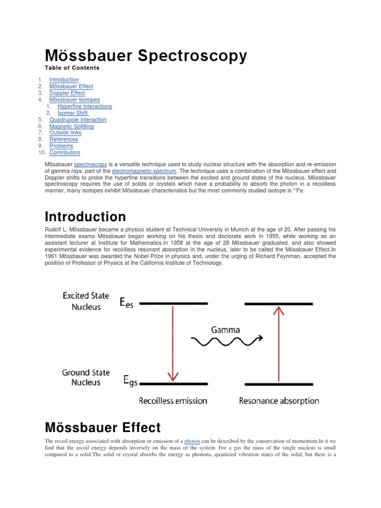 CHAPTER-chemwiki Mossbauer Spectroscopy | Condensed Matter Physics ...