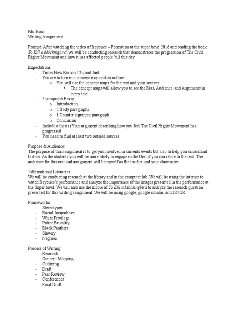 Writing Assignment | PDF