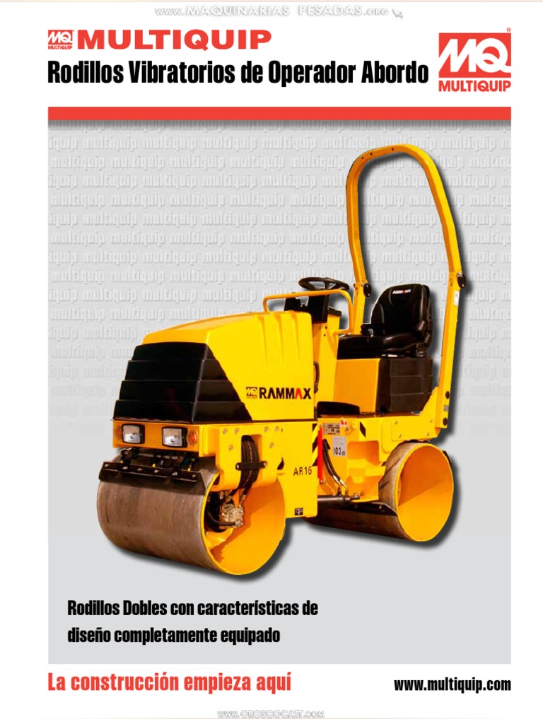 Catalogo Rodillos Vibratorios Compactadores Ar12 Ar20 Ar23 Ar40k r2000h ...