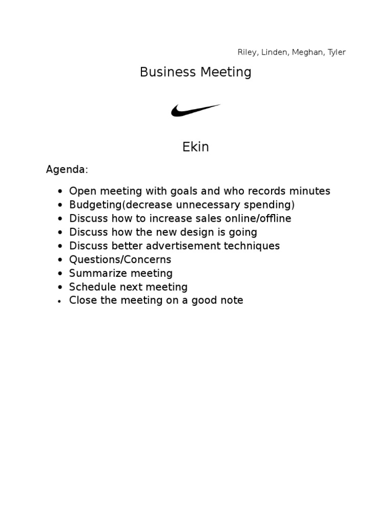 Business Meeting | PDF