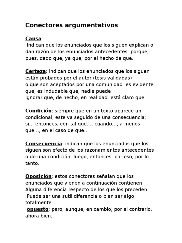 Conectores Argumentativos | PDF