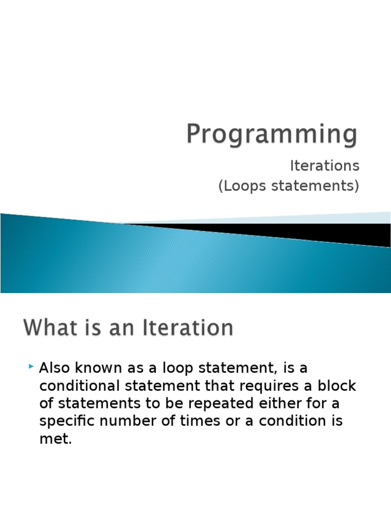 Programming - Loops | PDF | Control Flow | Teaching Mathematics