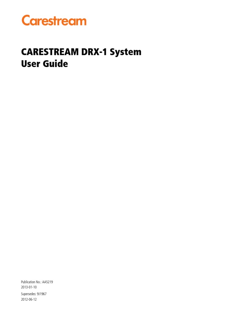 Carestream DRX 1 System | PDF | Electromagnetic Interference ...