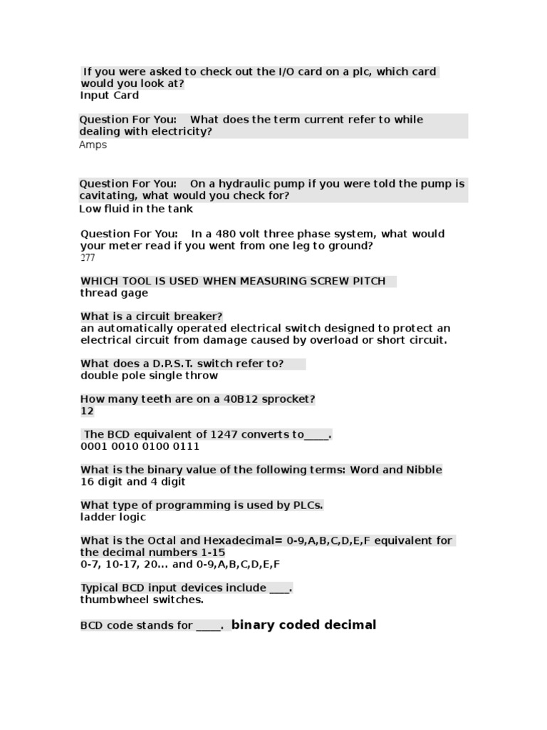 Mechanical Apt Test Pdf Binary Coded Decimal Programmable Logic