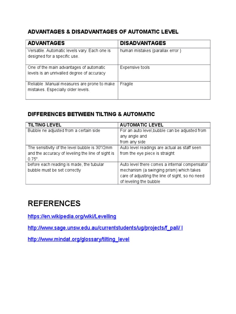 Aar563 Differences Between Dumpy Level and Automatic Level | PDF