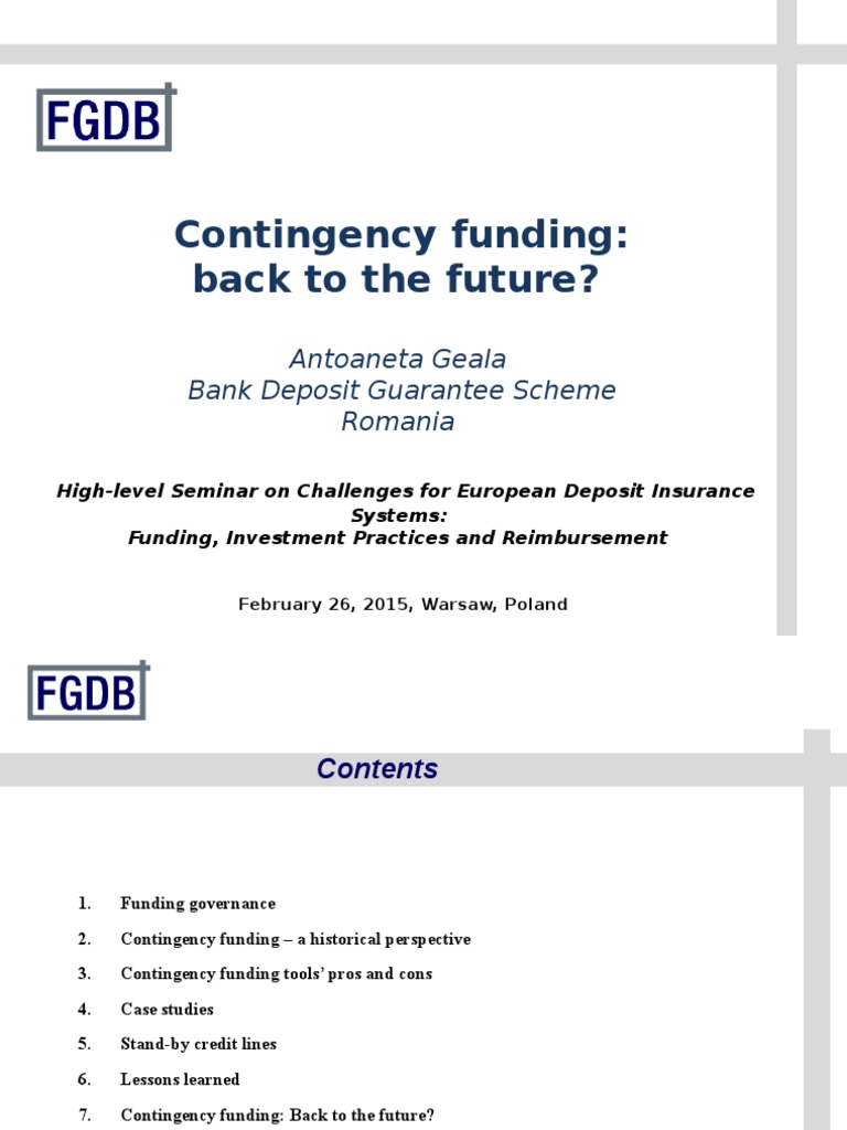 Contingency Funding | PDF | Market Liquidity | Banks