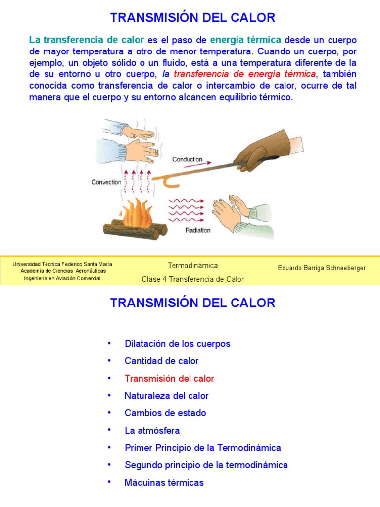 Los tres mecanismos de transmisión del calor: conducción, convección y radiación | PDF ...