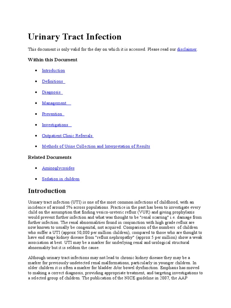 Urinary Tract Infection | PDF | Urinary Tract Infection | Urology