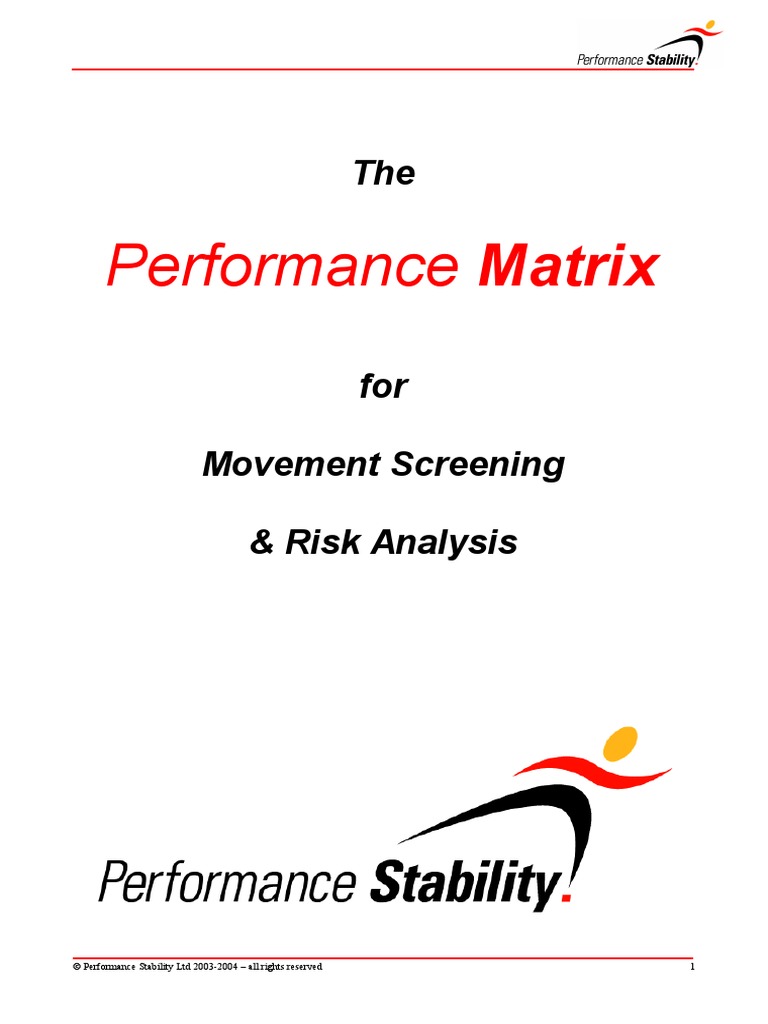 Performance Matrix of Strength and Conditioning | PDF | Muscle ...