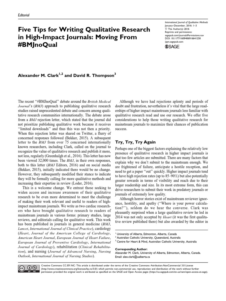 International Journal of Qualitative Methods-2016-Clark | PDF | Framing ...
