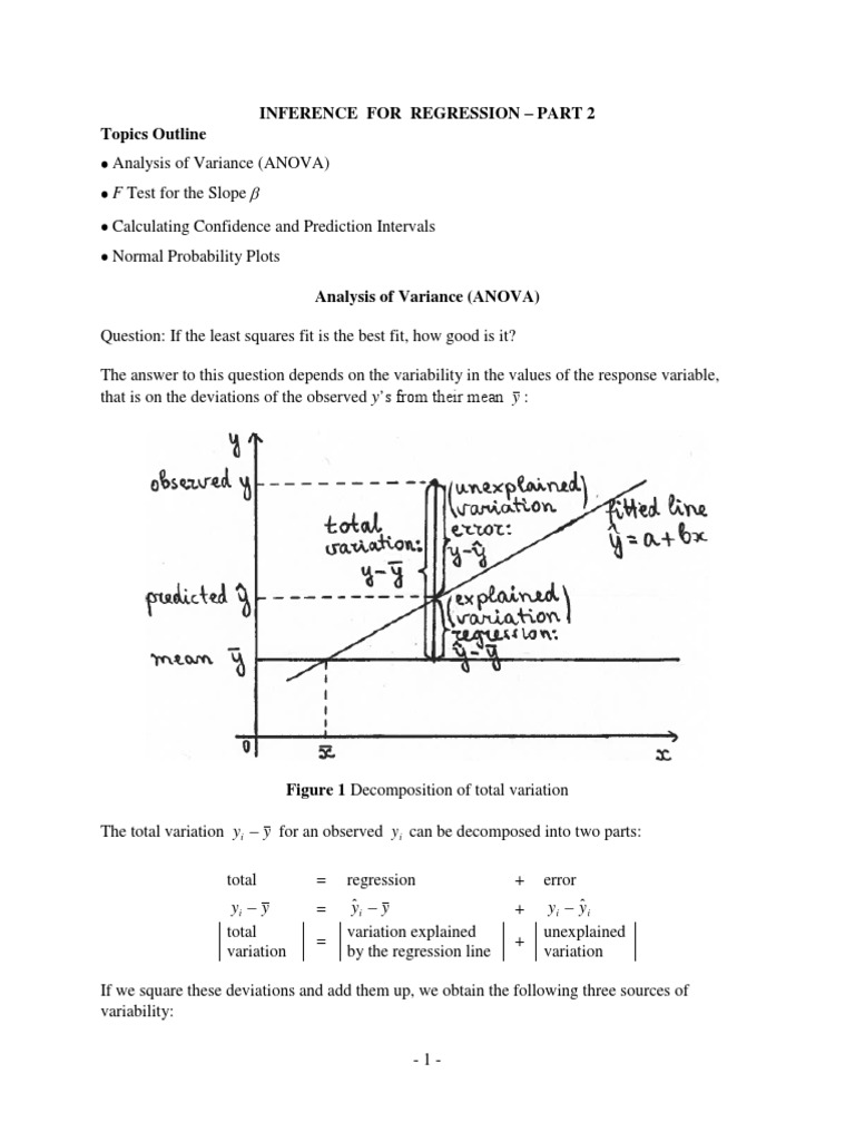 10 Inference For Regression Part2 | PDF | Errors And Residuals | Coefficient Of Determination