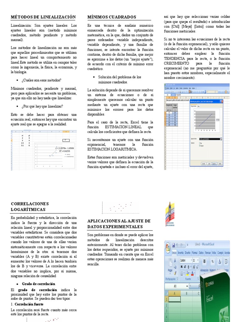 Triptico EXCEL | PDF | Correlación y dependencia | Objetos matemáticos