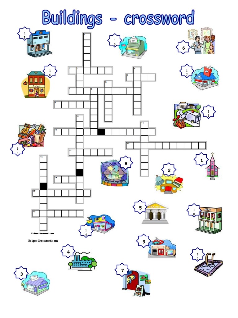 Crucigrama Lugares de La Ciudad | PDF