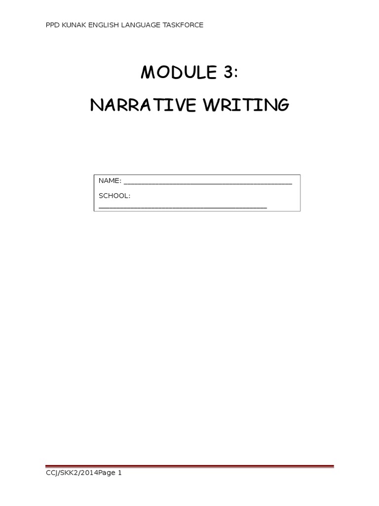 Narrative Writing: PPD Kunak English Language Taskforce | PDF | Grammar ...