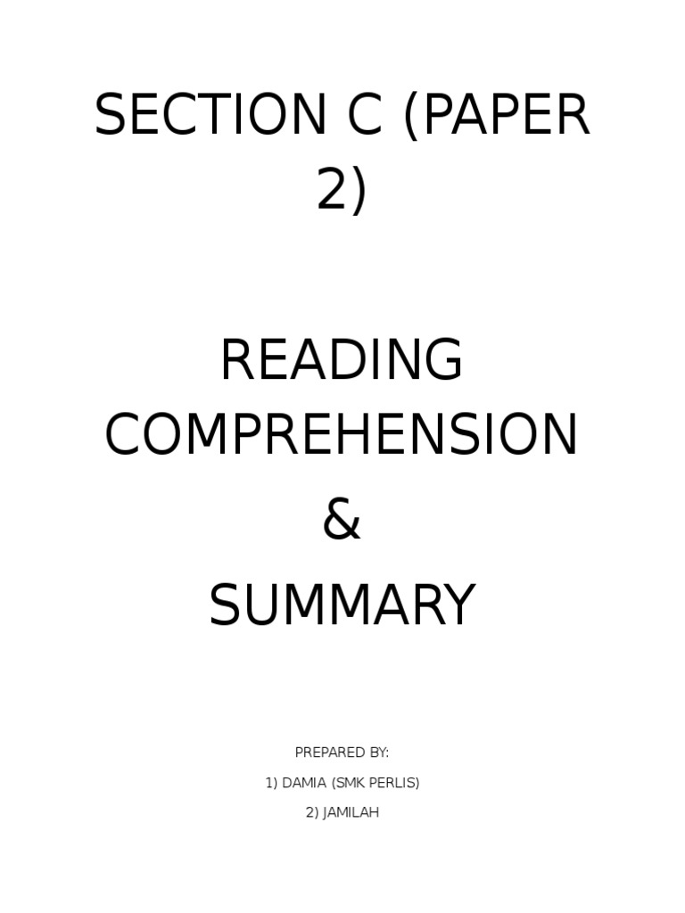 Section C Module | PDF | Ellipsis | Reading Comprehension