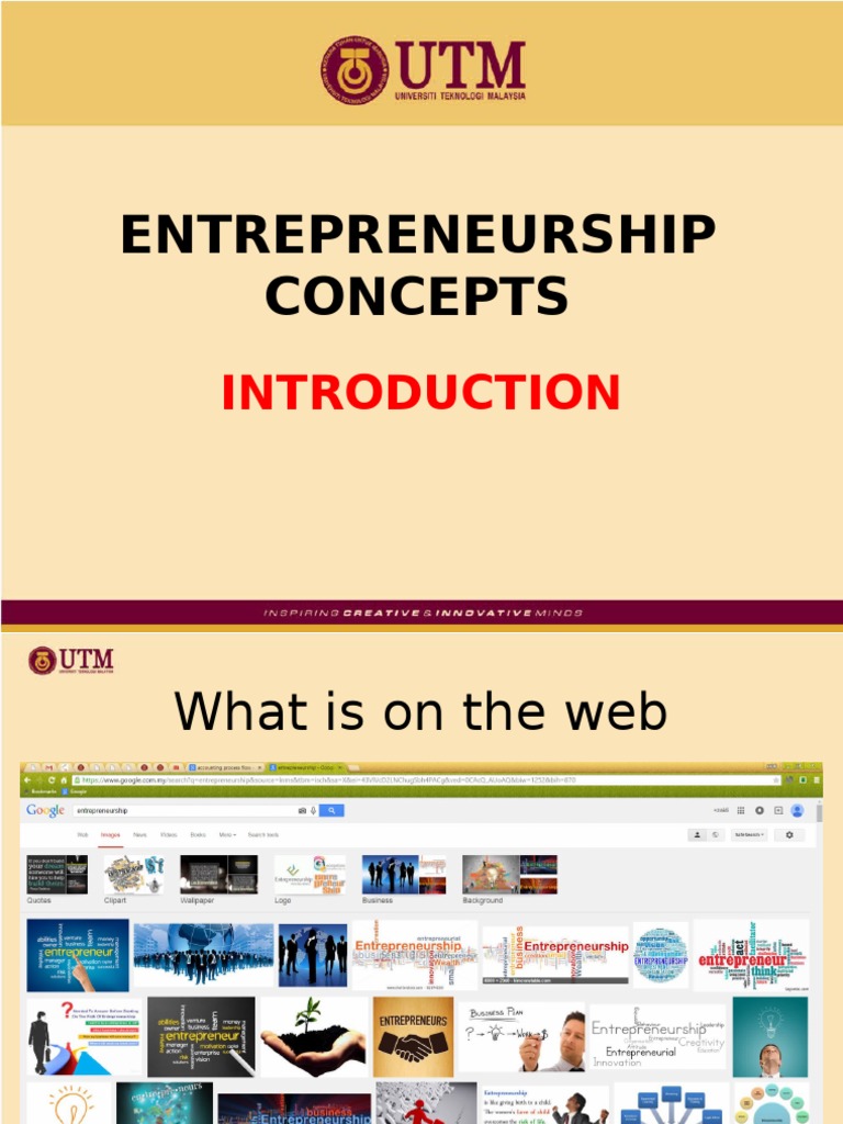 Entrepreneurship Concepts - Introduction | PDF | Entrepreneurship ...