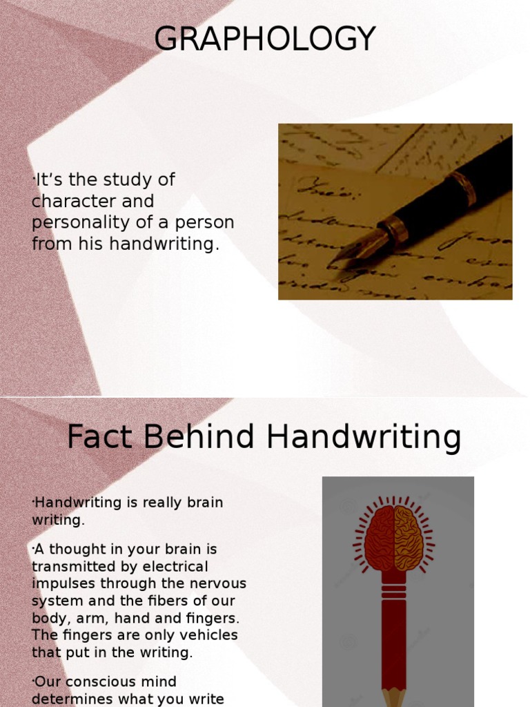 Graphology: It's The Study of Character and Personality of A Person ...