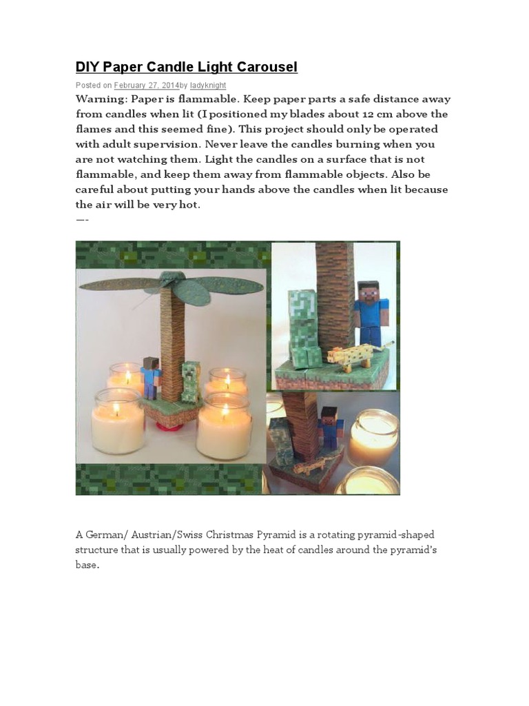 DIY Paper Candle Light | Download Free PDF | Candle | Adhesive