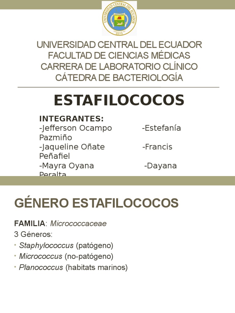 Estafilococos: Características, Patogenicidad y Tratamiento | PDF ...