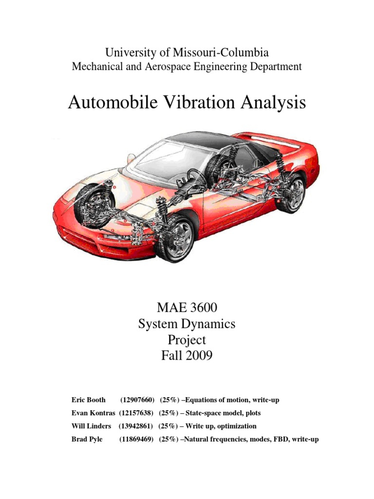 Automobile Vibration Analysis Report | PDF | Resonance | Normal Mode